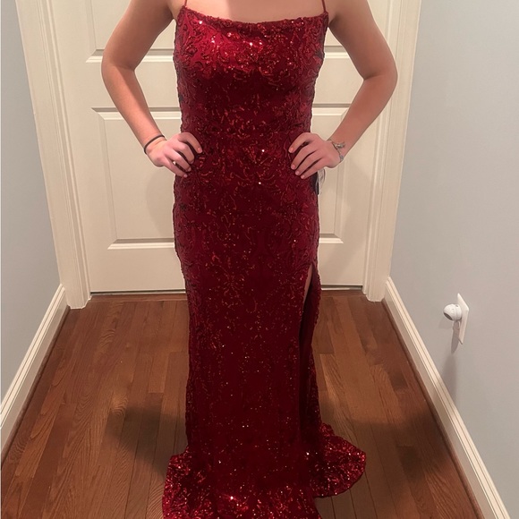 Windsor | Dresses | New Never Worn W Tags Red Sparkly Prom Dress From ...